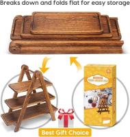 China Accepeted Custom Wood 3 Tier Serving Tray Three Tiered Cupcake Stand for Gifts Stores for sale