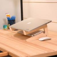 China Acceptable OEM/ODM Wooden Laptop Stand for Mac Book Ergonomic Workspace Desk Accessory for sale