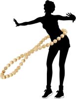 China Handmade Natural Wooden Hula Weighted Exercise Hoop for Fitness 8.4 x 8.4 x 4.1cm for sale