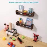 China 2 Wood Floating Shelves Book Storage Holders Racks for Kids Room or Kitchen Spice Rack for sale