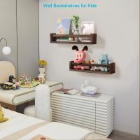 China 2 Wood Floating Shelves Book Storage Holders Racks for Kids Room or Kitchen Spice Rack for sale