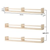 China Wall Hanging Shelf Set of 3 Wood Floating Bookshelves for Kids' Room Decor and Storage for sale