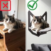 China Function Save Space Wall Mounted Cat Shelf with Shelves Perches and Hanging Bed for sale