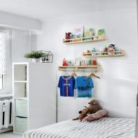 China Wall Hanging Shelf Set of 3 Wood Floating Bookshelves for Kids' Room Decor and Storage for sale