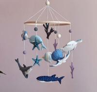 China Sea Creature Baby Mobile Rotating Toy for Kids Ocean Mobile for Nursery Baby Shower Gift for sale