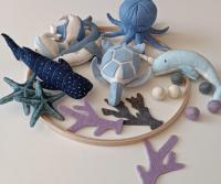 China Sea Creature Baby Mobile Rotating Toy for Kids Ocean Mobile for Nursery Baby Shower Gift for sale