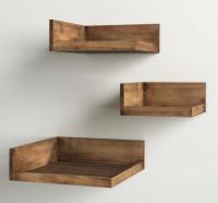 China High Quantity Modern 3 Piece Solid Wood Books Photos Wall Shelf Adjustable Floating Shelve for sale