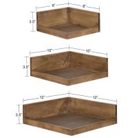 China High Quantity Modern 3 Piece Solid Wood Books Photos Wall Shelf Adjustable Floating Shelve for sale
