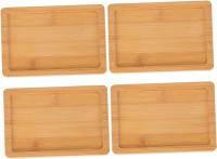 China Living Room Decor Custom 4pcs Wooden Pallet Trays for Food Serve and Display Trays for sale