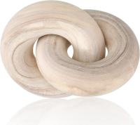 China Hand Carved Wood Chain Link Decor Rustic Natural Style for Living Room Decoration for sale