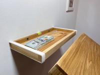 China Floating Secret Compartment Shelf Description for Organizing Valuables in Rustic Oak for sale