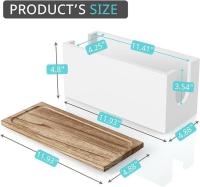 China Modern Design Style White Wooden Bathroom Paper Towel Dispenser with Lid High Quantity for sale