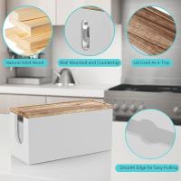 China Modern Design Style White Wooden Bathroom Paper Towel Dispenser with Lid High Quantity for sale