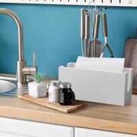 China Modern Design Style White Wooden Bathroom Paper Towel Dispenser with Lid High Quantity for sale