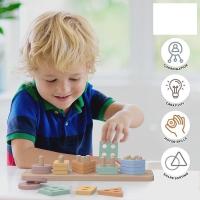 China Custom Order Wooden Shape And Color Stacker Sorting And Stacking Toys For Baby Boys And Girls for sale