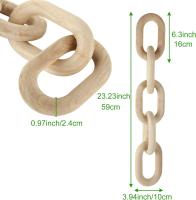 China Modern Farmhouse Room Decor Decorative Wood Chain Link for Indoor and Outdoor Spaces for sale