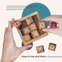 China Handmade 4 Inch Wooden Tic Tac Toe Coffee Table for Desk and Living Room Decoration for sale
