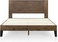 China High Quantity Pine Wood Platform Bed Frame with Headboard and Wooden Slat Support for sale