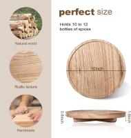 China Silk-screen Printing Wooden Round Decorative Tray 10