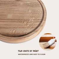China Silk-screen Printing Wooden Round Decorative Tray 10
