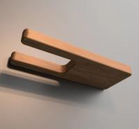 China Sustainable Wooden Wall Mount Toilet Paper Holder With Shelf Extra Surface Wood Rack for sale