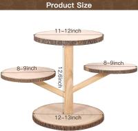China Customized Designs 4 Tier Bamboo Cupcake Stand for Party Fruits Snacks Serving Tray for sale