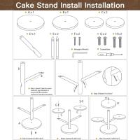 China Customized Designs 4 Tier Bamboo Cupcake Stand for Party Fruits Snacks Serving Tray for sale