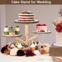 China Customized Designs 4 Tier Bamboo Cupcake Stand for Party Fruits Snacks Serving Tray for sale