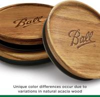 China Customized Ball Jar Wooden Lids Regular Brown with Bamboo Lids in Wooden Plain Color for sale