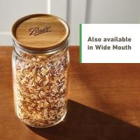 China Customized Ball Jar Wooden Lids Regular Brown with Bamboo Lids in Wooden Plain Color for sale