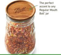 China Customized Ball Jar Wooden Lids Regular Brown with Bamboo Lids in Wooden Plain Color for sale