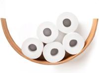 China Curved Wooden Shelf Toilet Paper Holder The Perfect Combination of Form and Function for sale