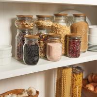 China Customized Ball Jar Wooden Lids Regular Brown with Bamboo Lids in Wooden Plain Color for sale