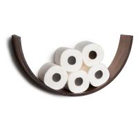 China Curved Wooden Shelf Toilet Paper Holder The Perfect Combination of Form and Function for sale