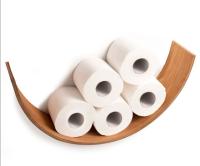 China Curved Wooden Shelf Toilet Paper Holder The Perfect Combination of Form and Function for sale