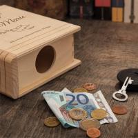 China Save Money and the Environment with our Bamboo Wooden Cash Savings Challenge Box for sale
