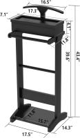 China Customized Logo Wood Clothes Rack with Shelves and Valet Stand for sale