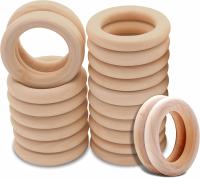 China Indoor and Outdoor Room Space 50mm Smooth Wooden Rings Unfinished Wood Circles for sale