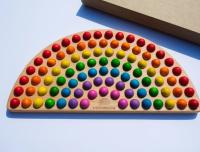 China Handmade Wooden Montessori Rainbow Color Learning Toy for 2-4 Years Old As Your Request for sale