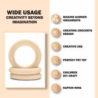 China Indoor and Outdoor Room Space 50mm Smooth Wooden Rings Unfinished Wood Circles for sale