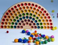 China Handmade Wooden Montessori Rainbow Color Learning Toy for 2-4 Years Old As Your Request for sale