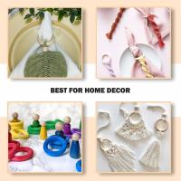 China Indoor and Outdoor Room Space 50mm Smooth Wooden Rings Unfinished Wood Circles for sale