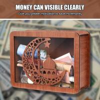 China Environmental Cash Savings Box TIMBER Wooden Cash Saver with Money Target and Numbers for sale
