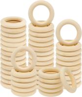 China Indoor and Outdoor Room Space 50mm Smooth Wooden Rings Unfinished Wood Circles for sale