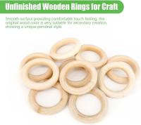 China Indoor and Outdoor Room Space 50mm Smooth Wooden Rings Unfinished Wood Circles for sale