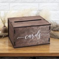 China 6.2*6.2*4.48 inches Wedding Party Gift Wooden Advice Cards Box Industrial Gift for sale