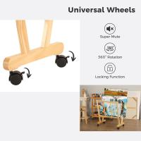 China 202406 Wooden Large Print Rack with Rolling Casters Customized Logo Bathroom Display and Storage for sale