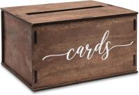 China 6.2*6.2*4.48 inches Wedding Party Gift Wooden Advice Cards Box Industrial Gift for sale