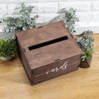 China 6.2*6.2*4.48 inches Wedding Party Gift Wooden Advice Cards Box Industrial Gift for sale