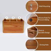 China Large Capacity Acacia Wood Storage Box for Kitchen Counter in Solid Wood Structure for sale